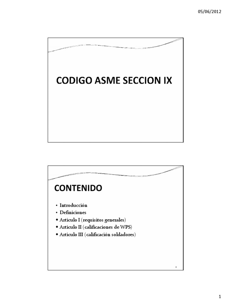 Asme Seccion Ix Diapositivas | PDF | Soldadura | Construcción