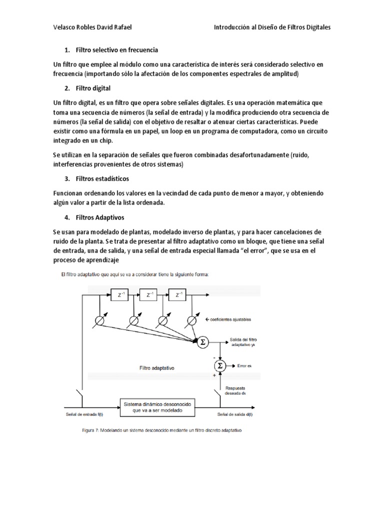 Diseño de Filtros Digitales Esenciales | PDF | Informática