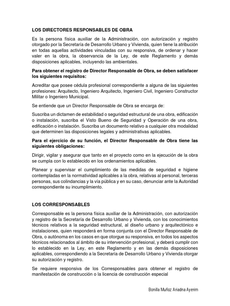Los Directores Responsables de Obra | PDF | Arquitecto | Gobierno