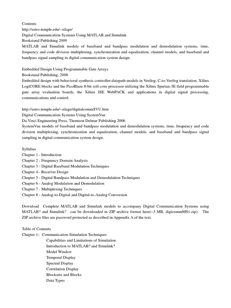 Eetop Cn Digital Communication Systems Using Matlab And Simulink