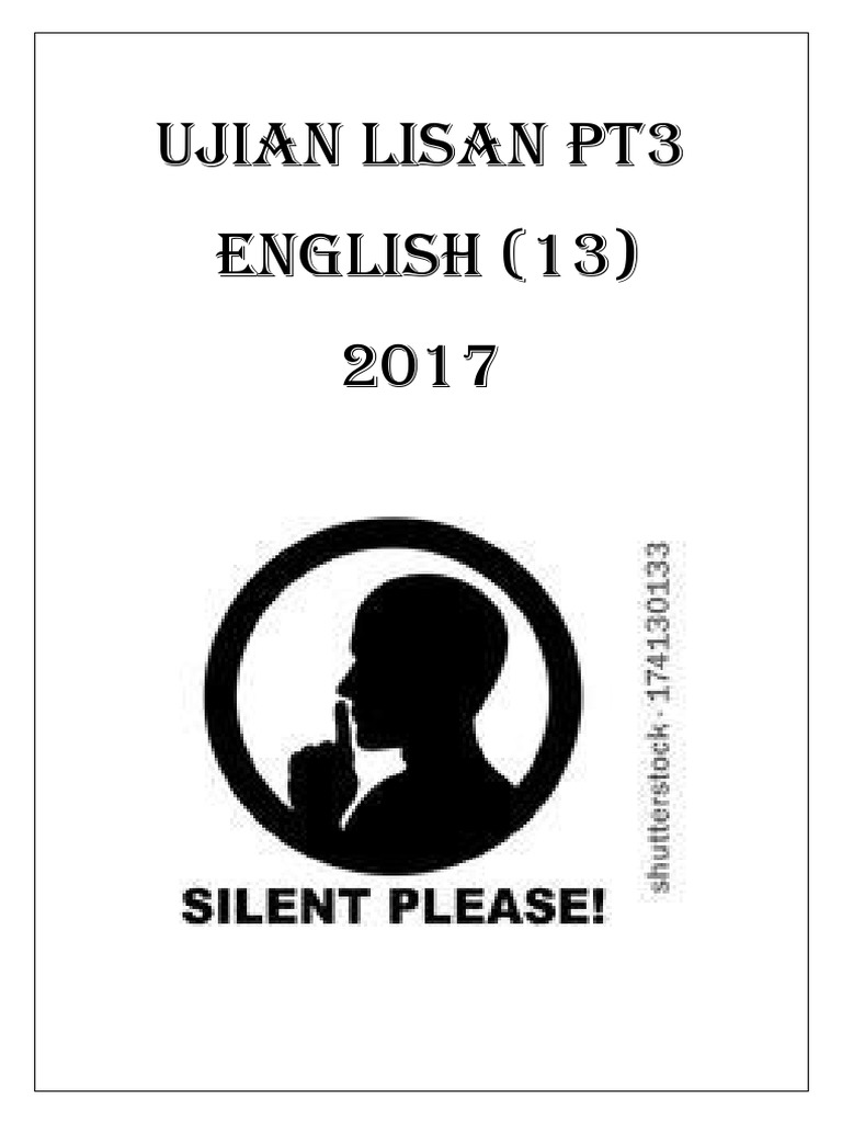 PT3 English Oral Exam 2017 | PDF