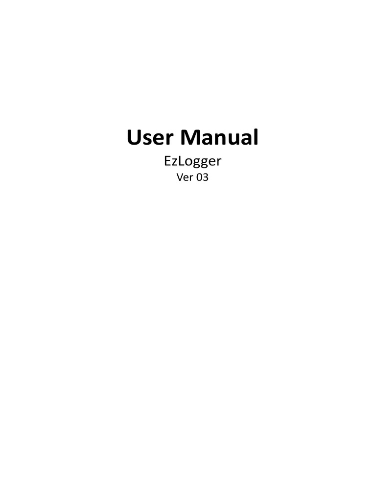 User Manual - EzLogger | PDF | Electrical Connector | Ip Address