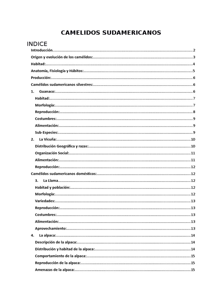 Camelidos Sudamericanos | PDF | América del Sur | Naturaleza