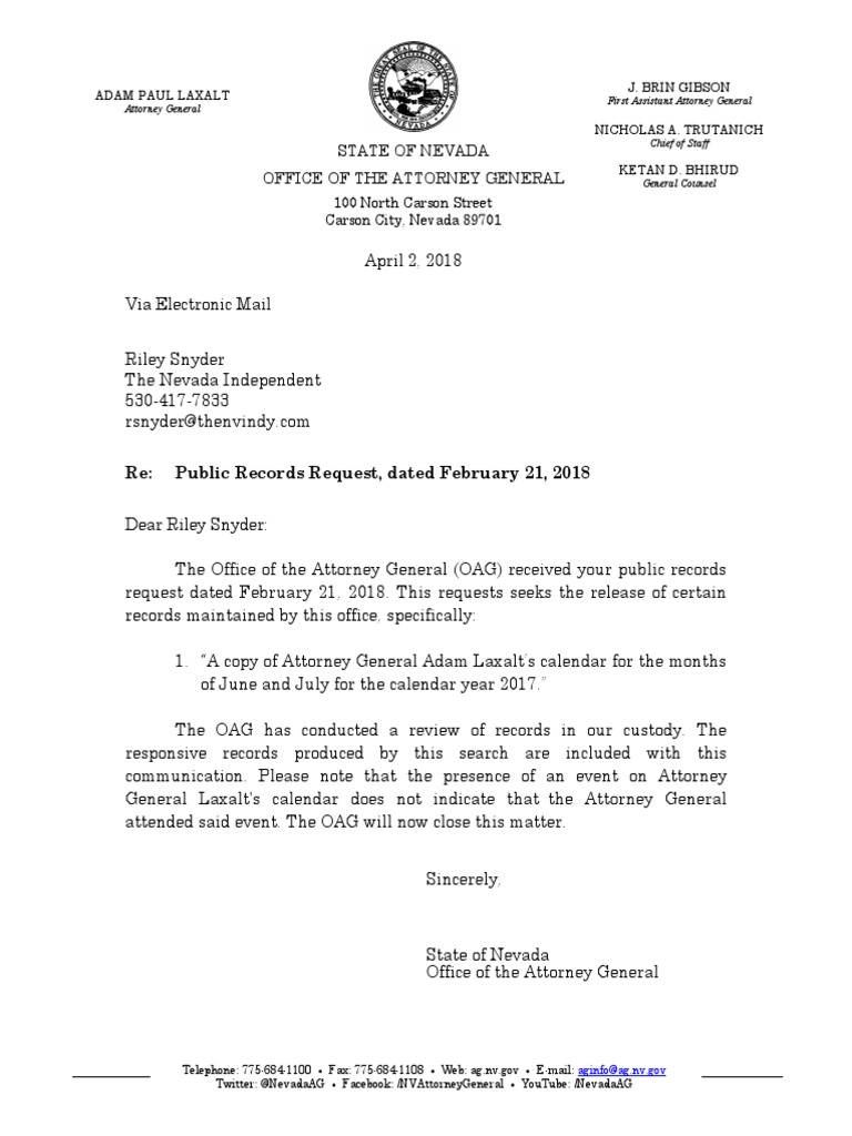 NPRA Response Letter | PDF