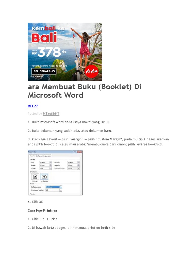 Cara Buat Buklet Pdf