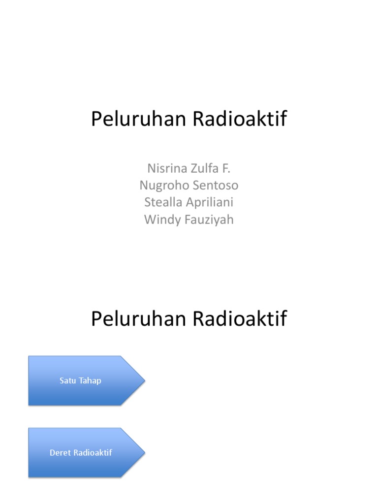 Jenis dan Deret Peluruhan Radioaktif | PDF