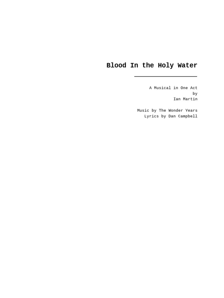 Blood in The Holy Water | PDF | Poetry