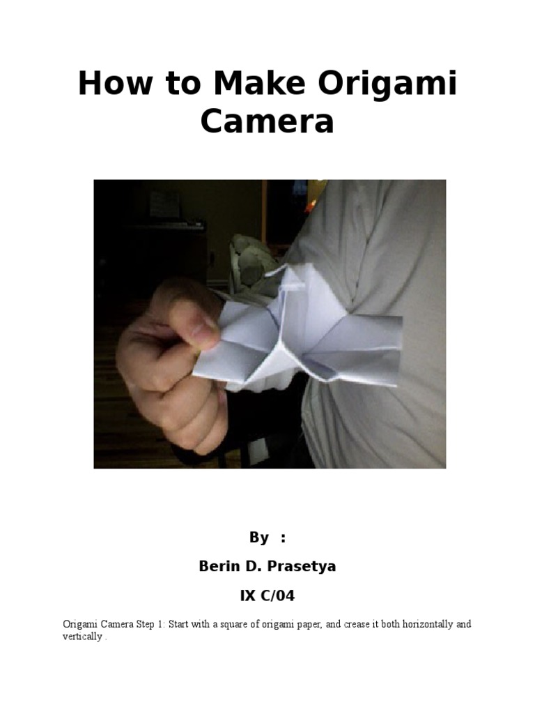 How To Make Origami Camera | PDF