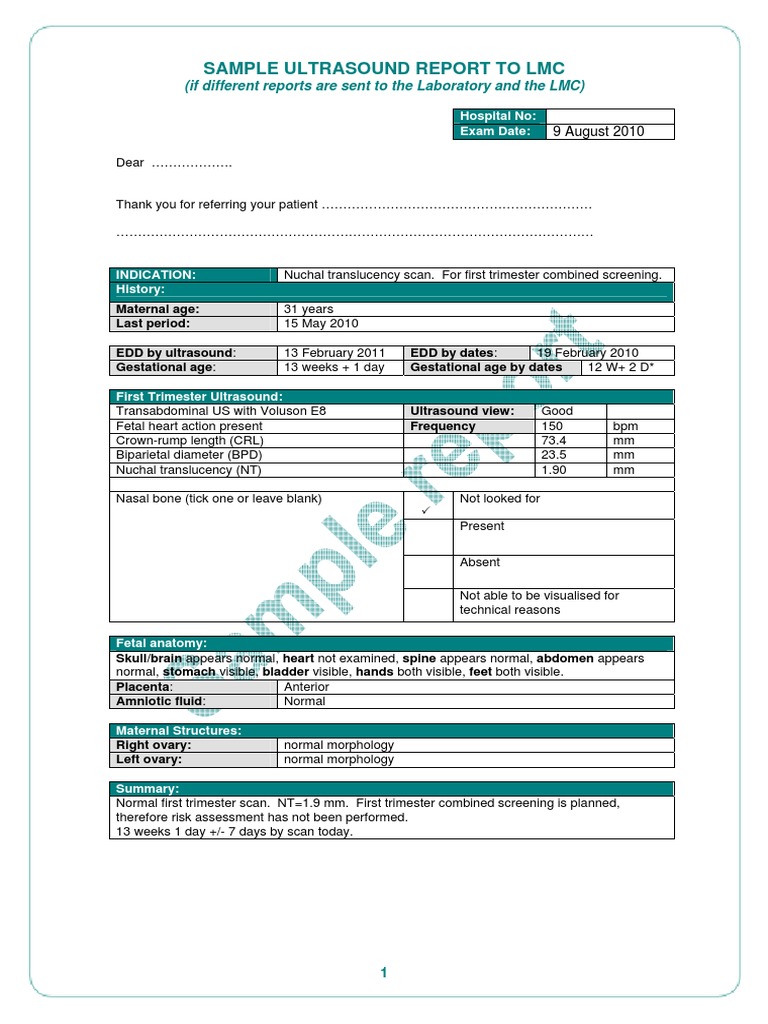 Sample - If Different Lab - LMC | PDF