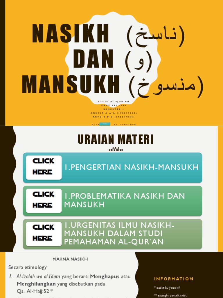 Nasikh (نصك) Studi Al-quran | PDF | Agama & Spiritualitas