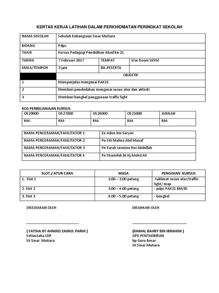 Kursus Pedagogi Pak21 Di Sksm Pdf