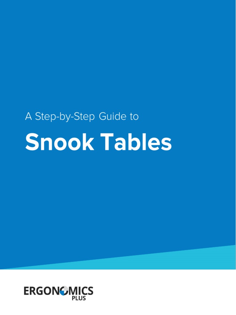 Snook Tables Training for Ergonomics | PDF