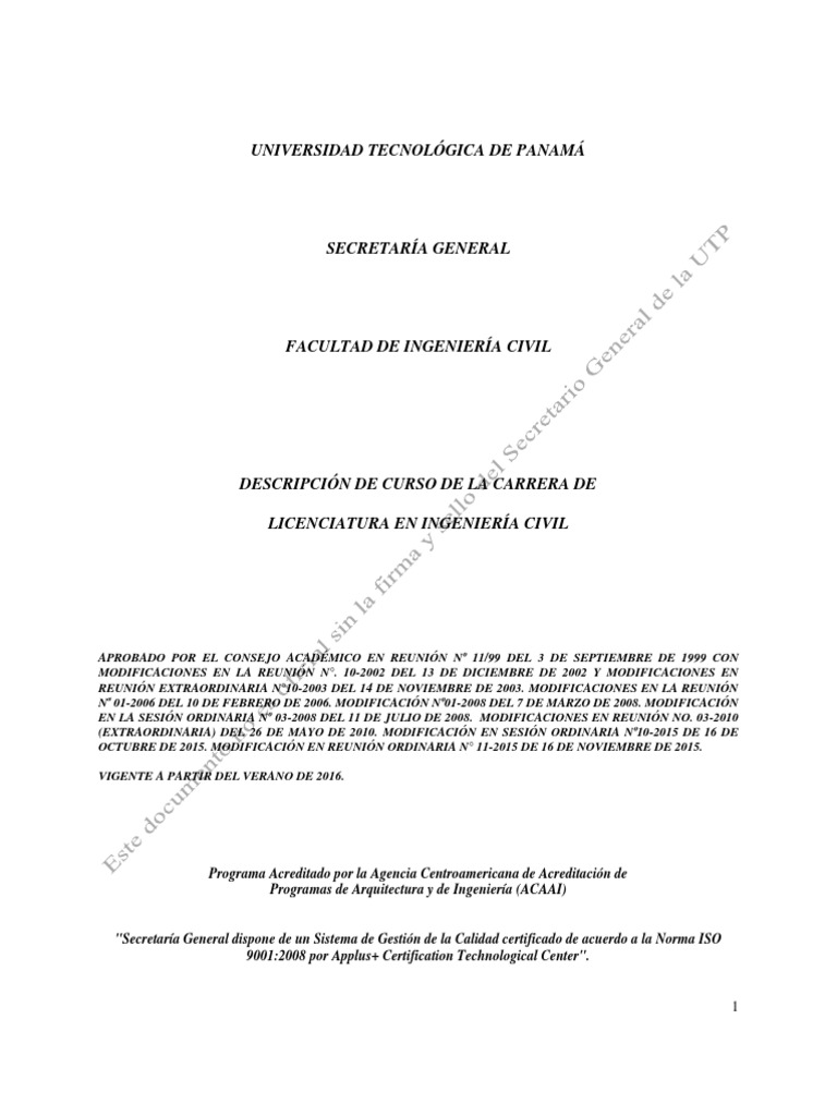 Utp Civil DC Ingenieria Civil 2016 PDF | PDF | Ingeniero civil | Geología
