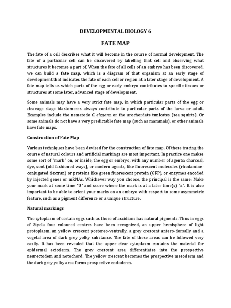 Fate Map Katak | PDF | Staining | Biological Processes