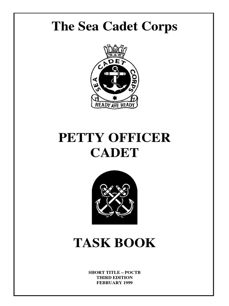 Petty Officer Cadet Task Book | PDF | Fire Safety | Cadet