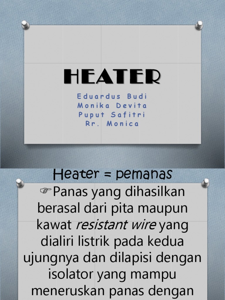 Fungsi dan Cara Kerja Heater Listrik | PDF