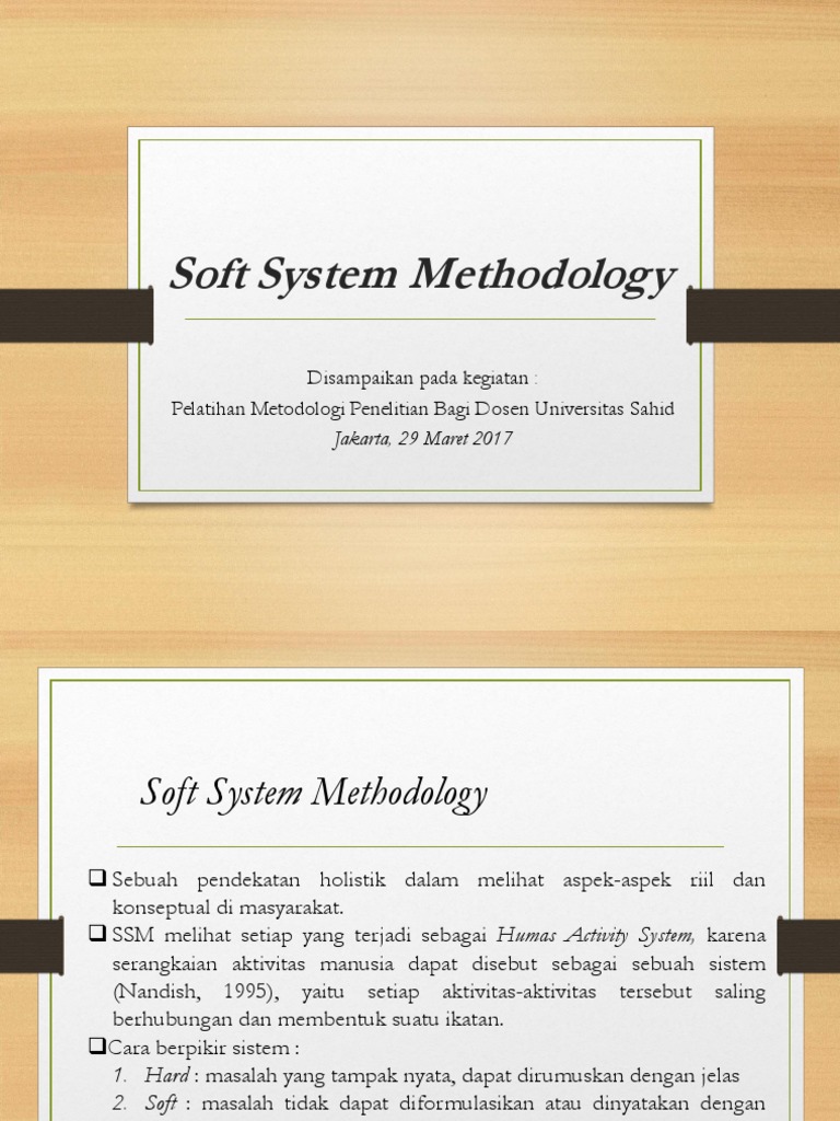 Soft System Methodology | PDF