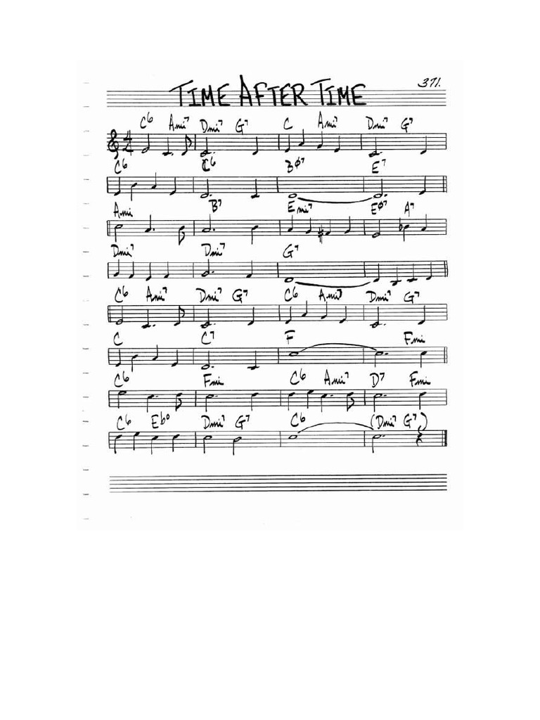 Time After Time Jazz | PDF