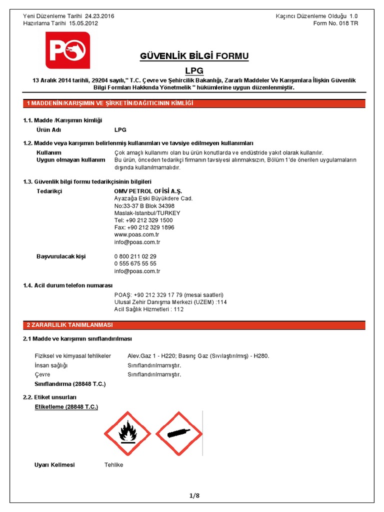 Msds LPG | PDF