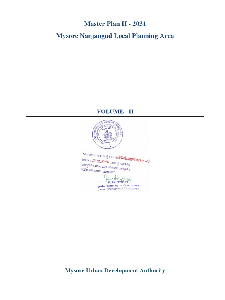 2031 Mysore Masterplan Proposals | PDF | City | Traffic