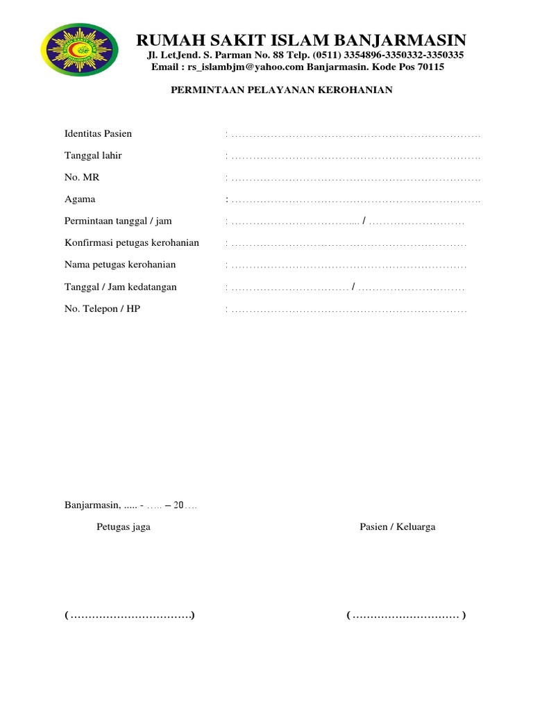 Formulir & SK Kop RS Baru | PDF