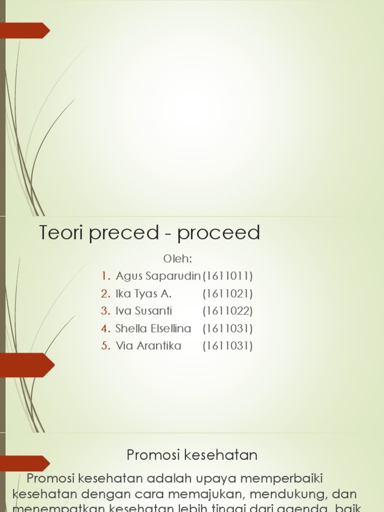Teori Preced - Proceed | PDF