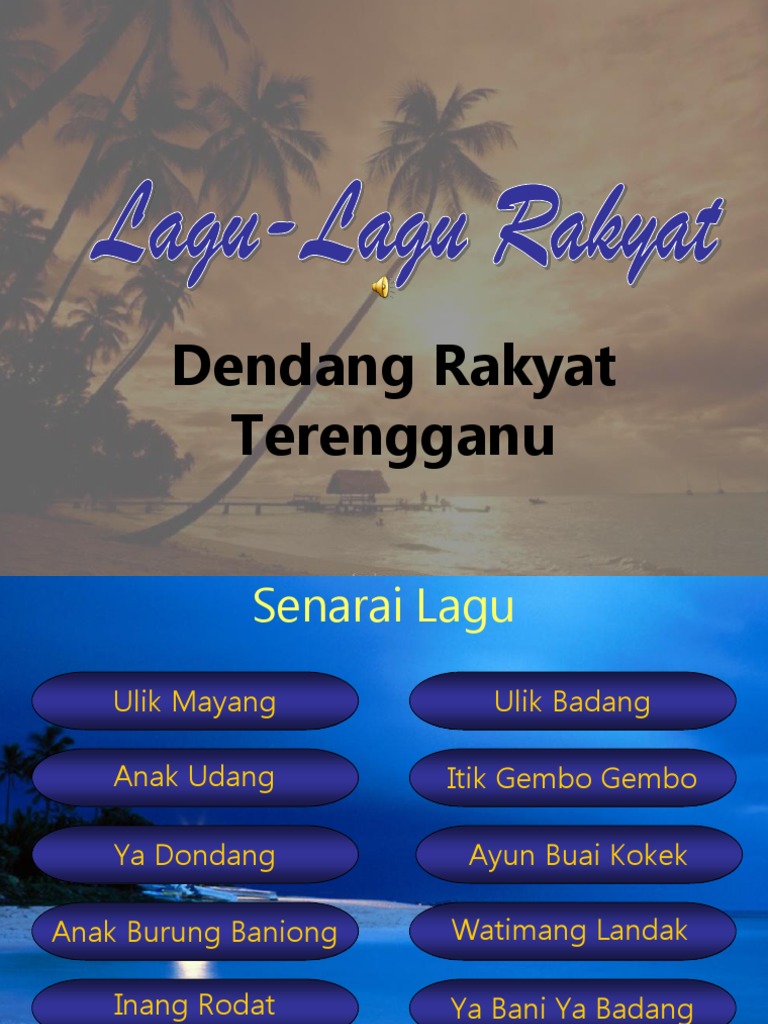 Lagu-Lagu Rakyat Terengganu | PDF