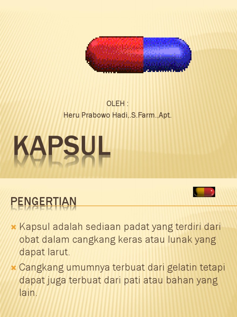 Pengertian dan Jenis Kapsul Obat | PDF | Kesehatan Holistik