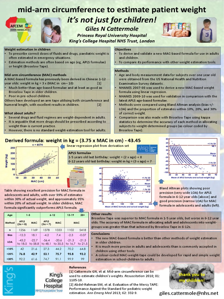 Mid-Arm Circumference for Weight Estimation | PDF | Scientific Method ...
