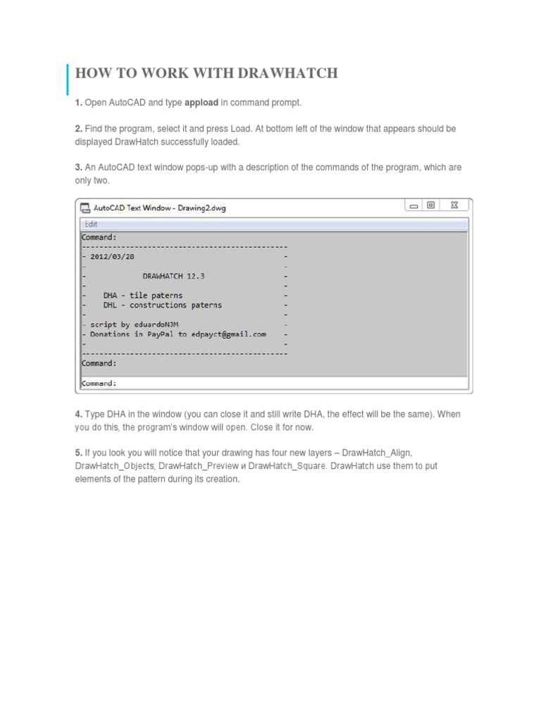Draw Hatch | PDF | Auto Cad | Computer File