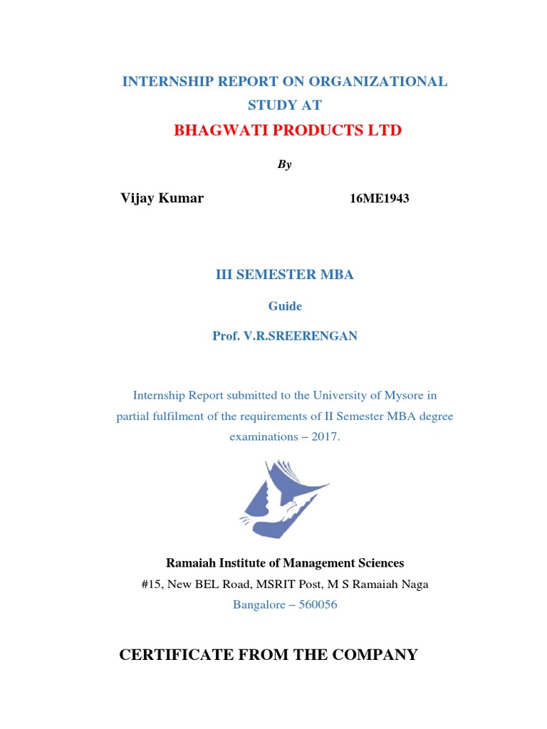 Vijay Kumar Internship Report | PDF | Business | Computing And Information Technology