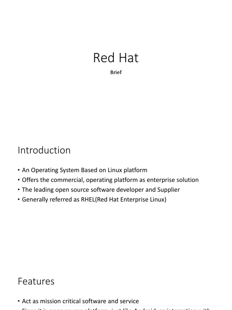 Overview of Red Hat Enterprise Linux | PDF | Art | Technology & Engineering