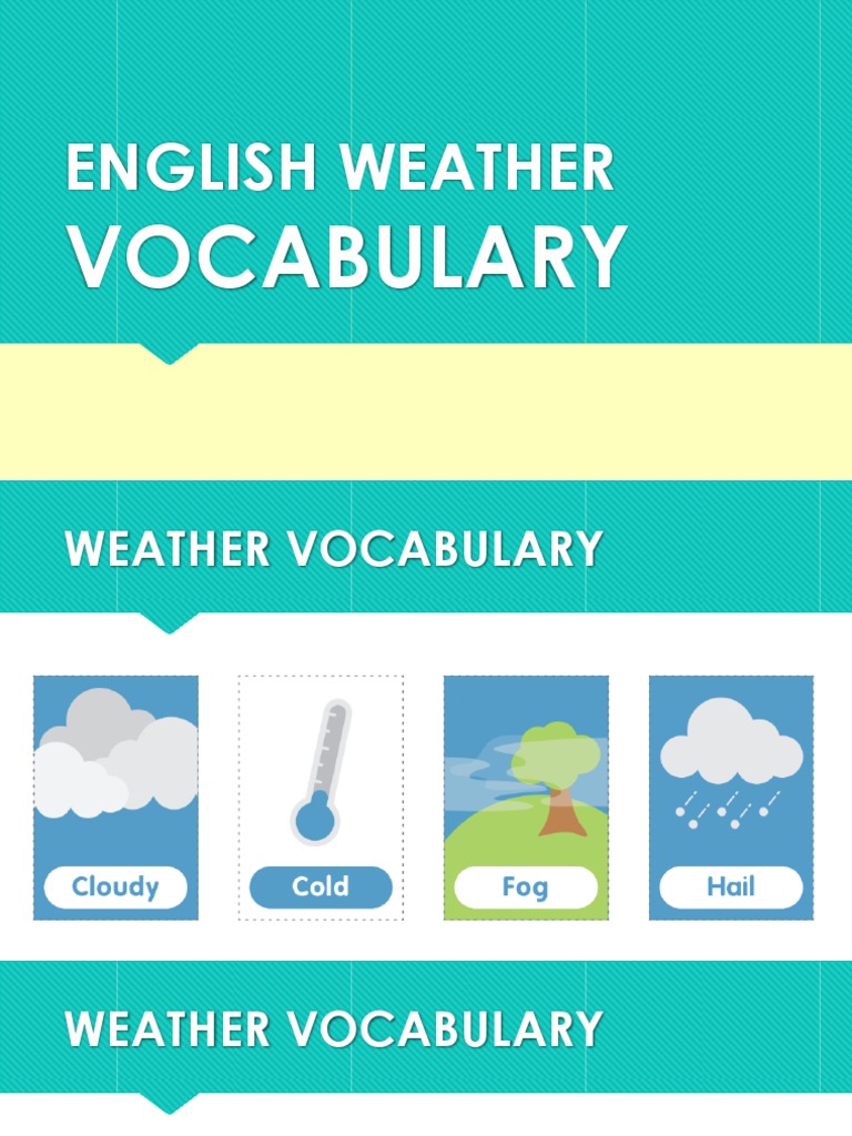 English Weather Vocabulary | PDF