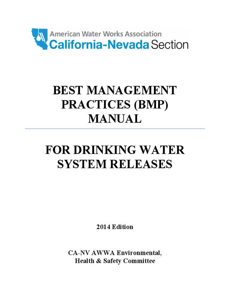 Best Management Practices (BMP) Manual For Drinking Water System ...