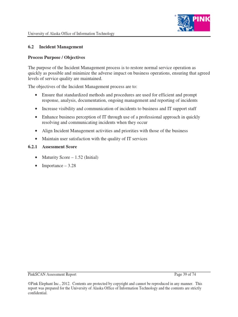 6.2 Incident Management Process Purpose / Objectives | PDF | Incident ...
