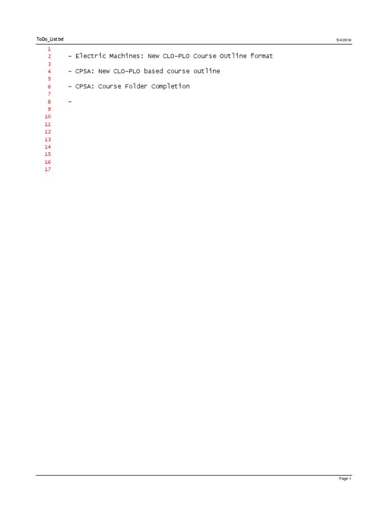 Electric Machines: New Clo-Plo Course Outline Format - Cpsa: New Clo ...