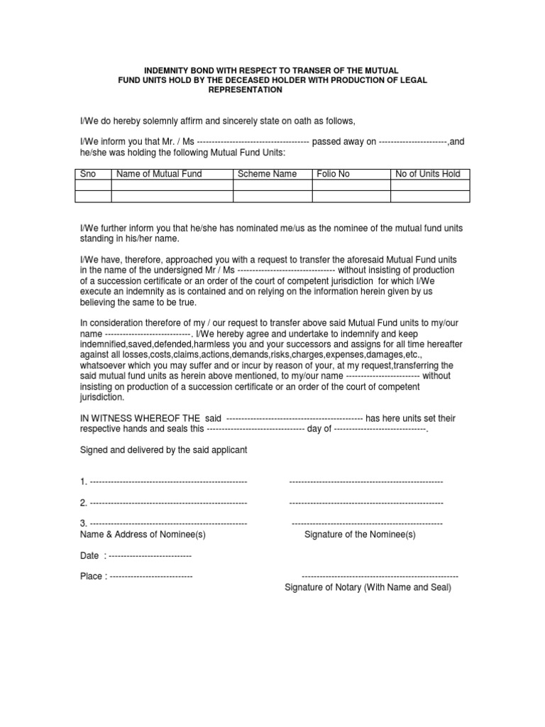 Indemnity Deceased | PDF | Indemnity | Public Law