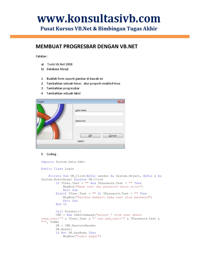 Progressbar Vbnet Pdf 