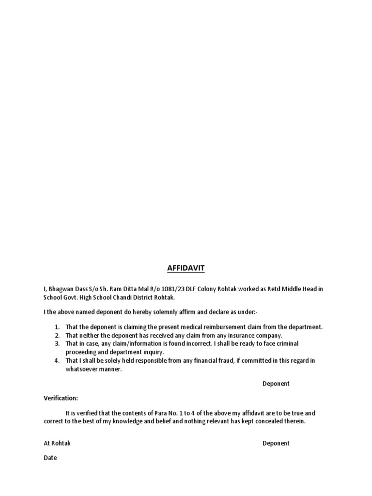 Affidavit: Verification | PDF