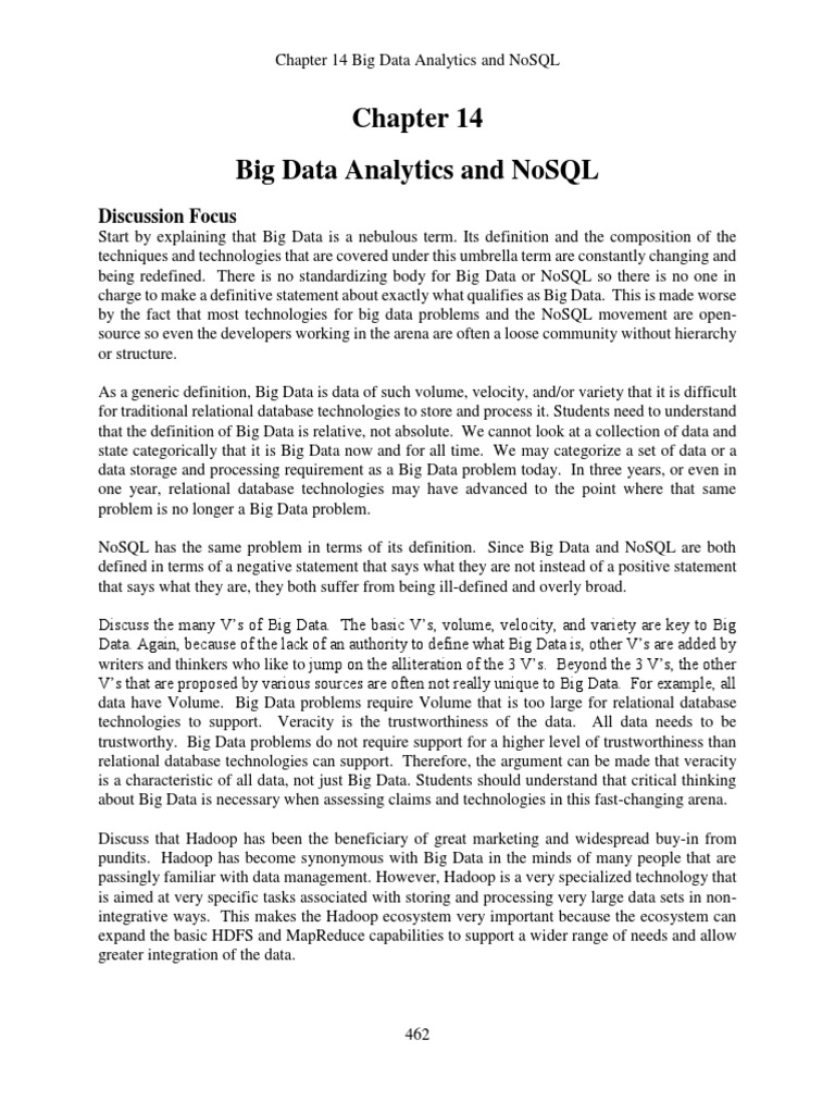 IM Ch14 Big Data Analytics NoSQL Ed12 | PDF | Predictive Analytics | Analytics