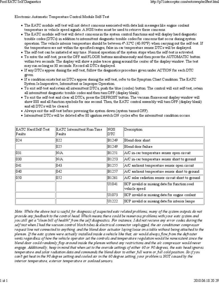 EATC Module Self-Test Guide | PDF | Air Conditioning | Equipment