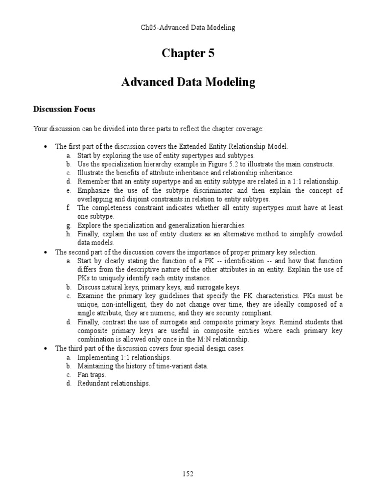 IM Ch05 Advanced Data Modeling Ed12 | PDF | Patient | Areas Of Computer Science