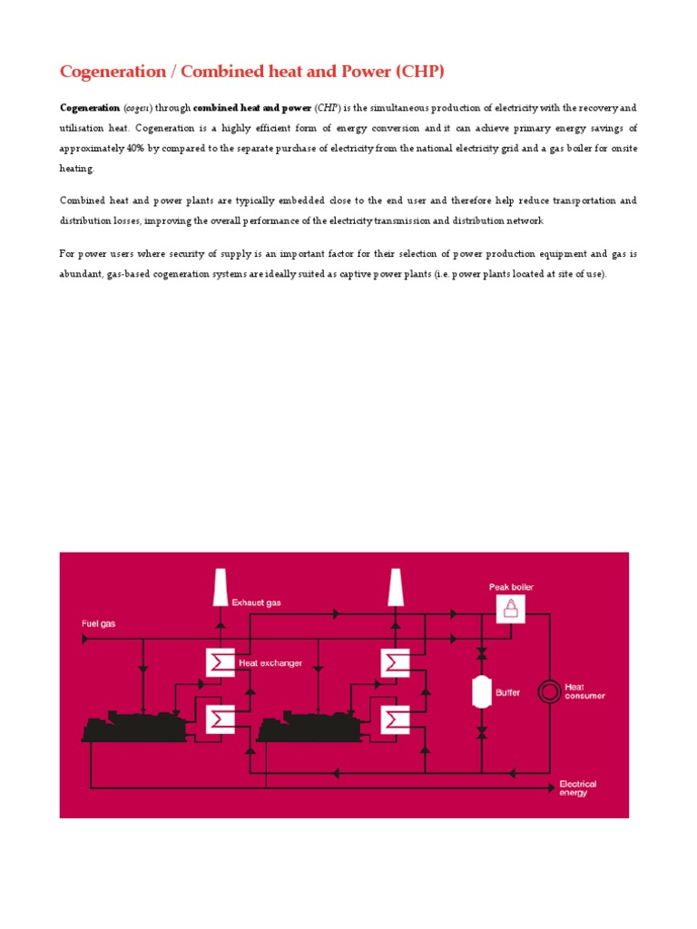 Cogeneration - Combined heat and power (CHP).pdf | Cogeneration ...
