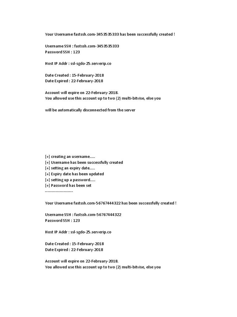 Your Username Fastssh | PDF | Secure Shell | Network Architecture