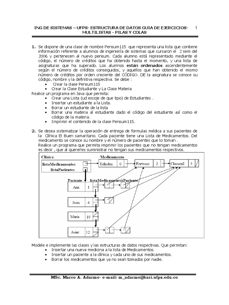 Ejercicios Pilas y Colas en Java | PDF | Cola (tipo de datos abstractos) | Cadena (informática)
