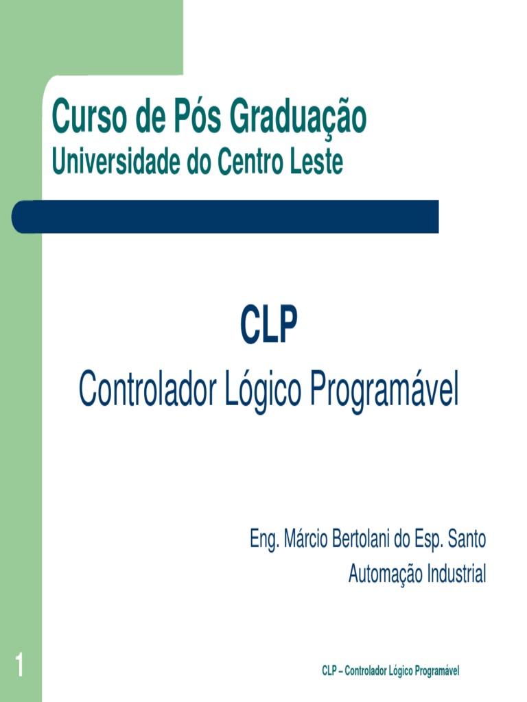 Slides Curso de PLC | PDF | Controlador lógico programável | Cronômetro