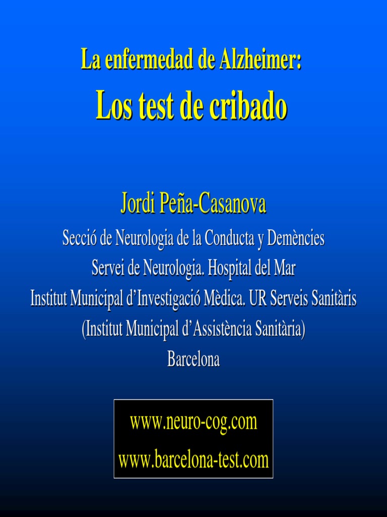Test de Cribado | PDF | Diagnostico medico | Neurología