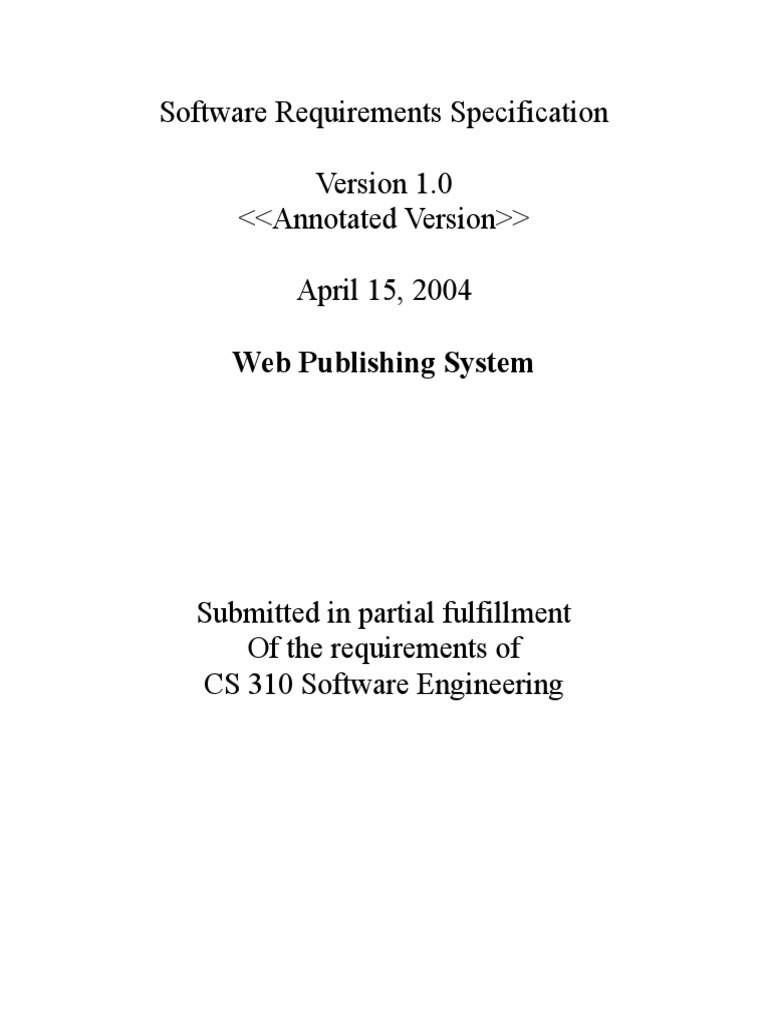 Srs Example | PDF | Use Case | Websites