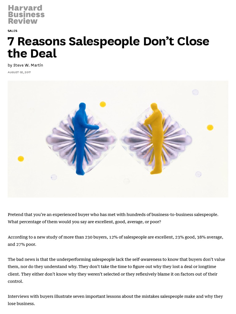 7 Sales Mistakes That Lose Deals | PDF | Sales | Risk
