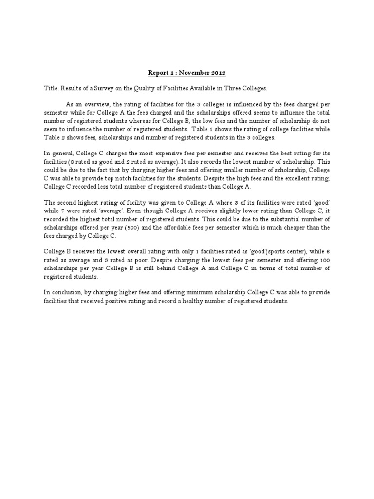 Examples of Answers To MUET Past Year Report Writing Questions | PDF ...